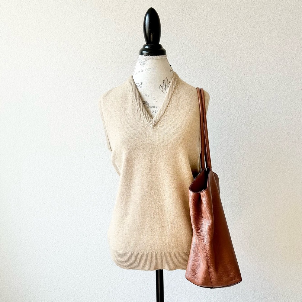 Vintage Harrods London Pringle Of Scotland Wool Beige… - Gem